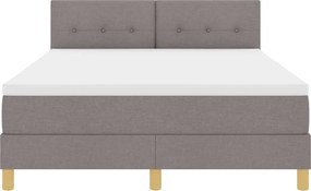 Postel s boxspringem s polštářem Taupe 160 x 200 cm textil 3338934