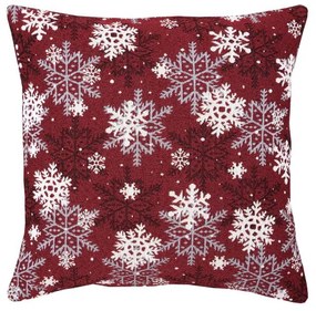 SCANquilt povlak MOTIV vločky červenobílá 45 x 45 cm