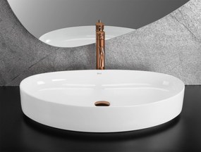 Rea Sabina 65, umyvadlo na desku 655x405x120 mm, bílá lesklá, REA-U6363