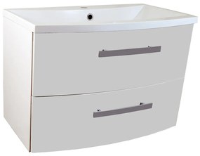 BPS-koupelny Koupelnová skříňka s umyvadlem z litého mramoru Opeňka W 80, bílá