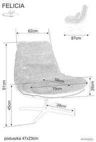 Otočné křeslo FELICIA Signal