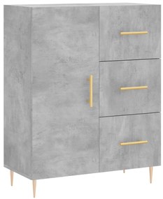 Skříň highboard betonově šedá 69,5x34x180 cm kompozitní dřevo - Default Title