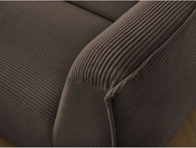 Hnědá manšestrová pohovka 242 cm Giorgia – Bobochic Paris