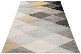 Kusový koberec LAZUR C939B šedý žlutý Rozměr: 300x400 cm