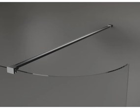 Mexen Kioto, sprchová zástěna Walk-In 140 x 200 cm, 8mm čiré sklo, grafitový profil, 800-140-101-95-06