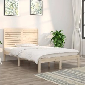 Rám postele bílý masivní dřevo 75 x 190 cm malé jednolůžko