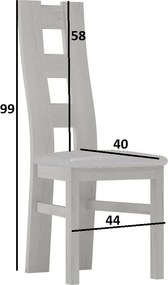Casarredo - Komfort nábytek Dřevěná jídelní židle TADEÁŠ jasan tmavý/Victoria 36