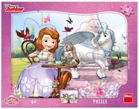 DINO Puzzle deskové 12 dílků Sofie První na čaji 31x23cm skládačka dn303126