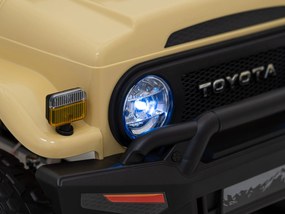 Ramiz Elektrické autíčko Toyota FJ Cruiser béžové + ovladač + pohon 4x4 + LED a audio + EVA kola + plynulý rozjezd