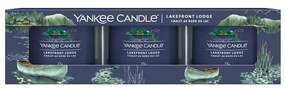 Yankee Candle Sada Votivní svíčky ve skle Lakefront Lodge, 3 x 37 g