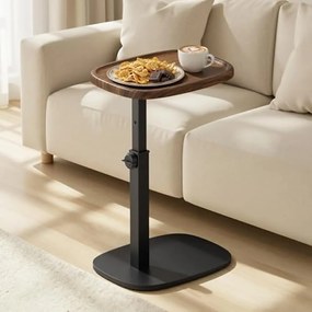 Výškově nastavitelný odkládací stolek Vasagle Cujo 40 cm černý/ořech