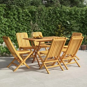 vidaXL Skládací zahradní židle 6 ks 47x47x89 cm masivní teakové dřevo [3155053]