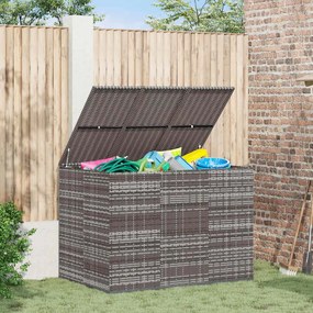 Zahradní úložný box PE ratan 145 x 100 x 103 cm šedý 317231