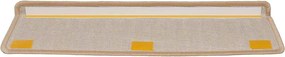 Schodové rohože 15 ks 65 x 21 x 4 cm zlaté obdélníkové okraje 326202
