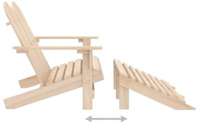 2místná zahradní židle Adirondack s podnožkou jedlové dřevo,  315912