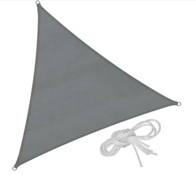 Tectake Stínící plachta proti slunci trojúhelník, šedá 400 x 400 x 400 cm