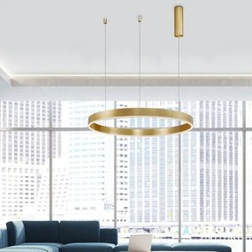 LED lustr Motif 80 zlaté stmívatelné
