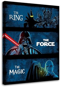 Gario Obraz na plátně Koláž Star Wars, Pán prstenů, Harry Potter - DDJVigo Rozměry: 40 x 60 cm