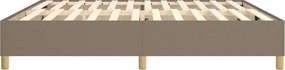 Rám postele s boxspringem taupe 200 x 200 cm textil 3120989