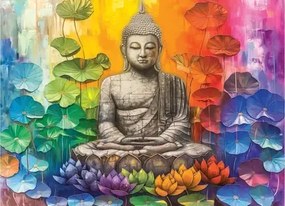 EUROGRAPHICS Puzzle Barevný Buddha / 1000 dílků / 68 x 48 cm