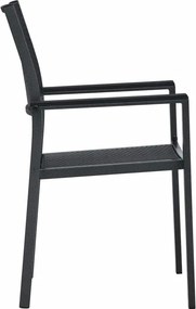 5dílný zahradní jídelní set černý 3099276