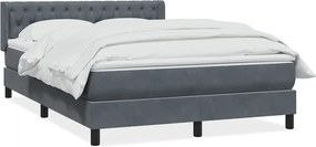 Box spring postel s matrací tmavě šedá 160x210 cm samet 3318370