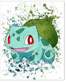 Obraz s motivem Pokémon - 4 rozměry Rozměr: 30x40 cm, Varianta: Bulbasaur