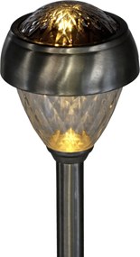 Solární LED lampa Leya teplá bílá/stříbrná