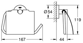GROHE 41179DC0 - Držák toaletního papíru ESSENTIALS nerez