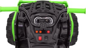 Ramiz Dětská čtyřkolka ATV na baterie černo-zelená + EVA kola + MP3 rádio + LED + pomalý start