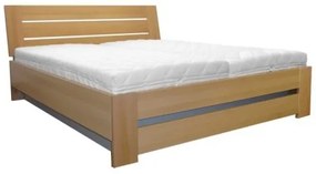 Drewmax Dřevěná postel 120x200 buk LK192 BOX ořech