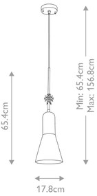 Elstead ETOILE-P-M-MB - Lustr na lanku ETOILE 1xE27/60W/230V pr. 17,8 cm černá