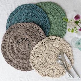 Prostírání s příměsí bavlny ø 35 cm Crochet – Rex London