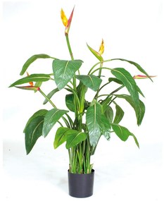 STRELÍCIE EXCLUSIVE umělá kvetoucí rostlina výška 150 cm, zeleno - oranžová