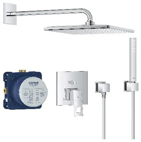 Grohe Eurocube - Sprchový set s baterií pod omítku, 310 mm, chrom 25238000