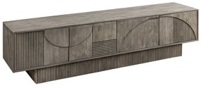 Massive home | Televizní stolek Art Deco 200cm masiv šedé mango