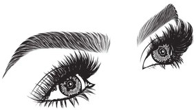 Obraz minimalistické ženské oči