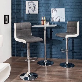 Designová barová židle Modern šedobílá
