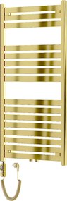 Mexen Uran, elektrické topné těleso 1200x600 mm + topná tyč 600 W, zlatá lesklá, W105-1200-600-2600-50