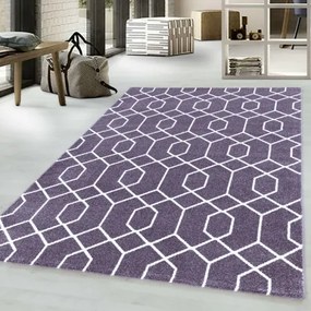 Koberce Breno Kusový koberec EFOR 3713 Violet, Fialová, Vícebarevné, 80 x 150 cm