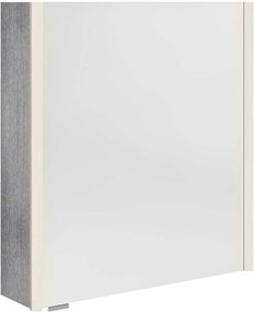 Sapho Alix - Zrcadlová skříňka s LED osvětlením 66x70x18 cm, 2x dvířka, P/L, dub stříbrný AX166-0011