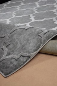 BE Koberec Elite 17391 GREY - šedý obdélníkový Rozměr: 60x100 cm