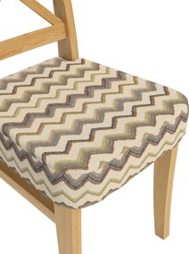 Sedák na židli IKEA Ingolf barva béžová látka pletený vzor, vzorované