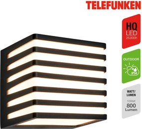 TF 321905TF TELEFUNKEN LED venkovní nástěnné svítidlo, voděodolné a prachotěsné, kostka, černá/bílá - BRILONER