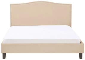 Pohádková béžová čalouněná postel 160x200 cm MONTPELLIER Beliani