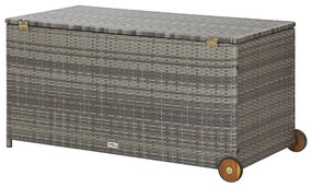 vidaXL Marketos Zahradní úložný box světle šedý 120 x 65 x 61 cm polyratan