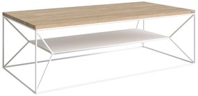 OnaDnes -20% Take Me Home Dubový konferenční stolek Maximo 120 x 60 cm s bílou podnoží