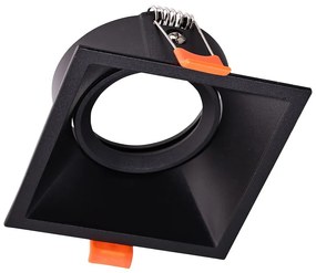 Podhledové svítidlo Square3, 1x černé kovové stínítko, (možnost polohování), b