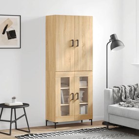 vidaXL Skříň highboard 69,5 x 34 x 180 cm kompozitní dřevo [3195735] Barva: Betonová šedá