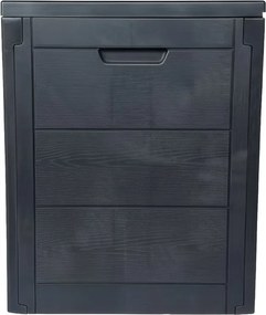 Zahradní úložný box LETA — 56x43x53 cm, plast, šedá